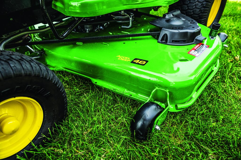John Deere X590 Ride on Lawnmower - Deck Options | MowShop